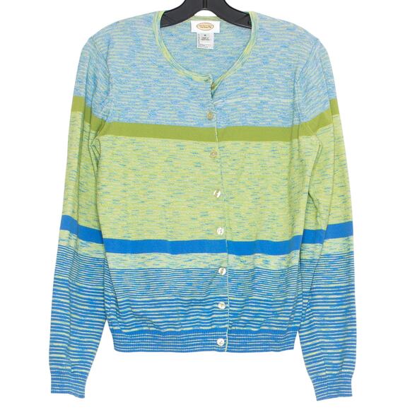Talbots | Sweaters | Vintage Talbots Cardigan Coastal Preppy Colorblock ...